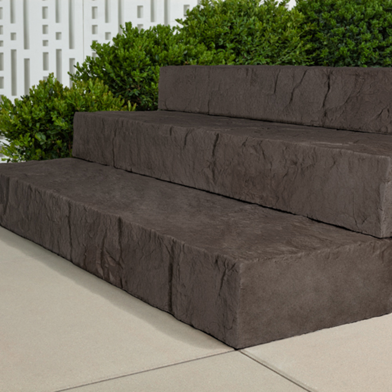 ROCKA 60" STEP (2), CHOCOLATE BROWN | Techo-Bloc