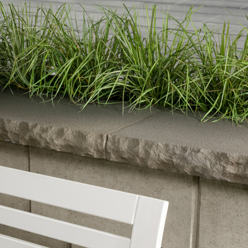 YORK PILLAR CAP 28X28 [6], KLEANBLOC, ROCK GARDEN BROWN | Techo-Bloc