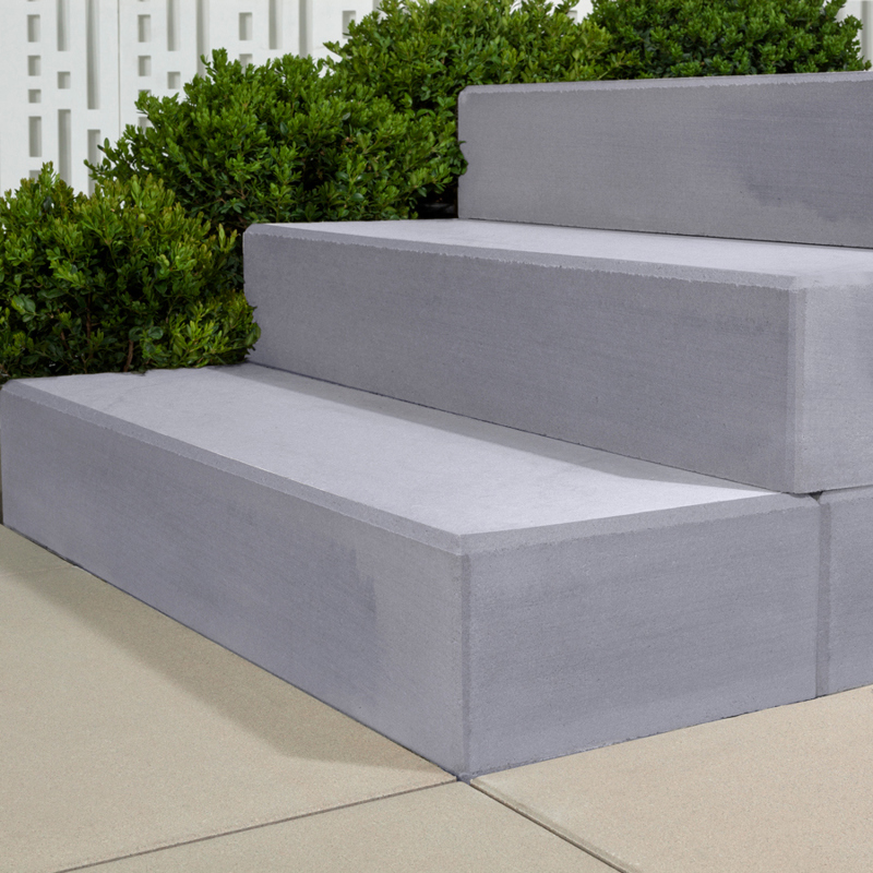 Nat.Stone, Step 48X16X6, Blas 4F Sawn, Grey | Techo-Bloc