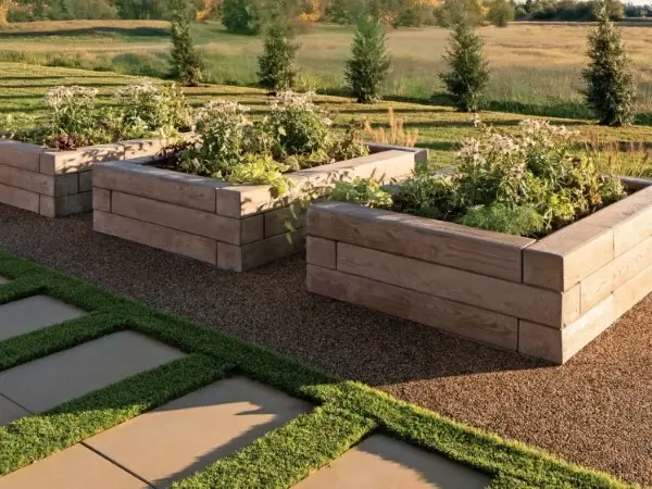 BOREALIS WALL/CURB, DOUBLE SIDE, HAZELNUT BRANDY | Techo-Bloc