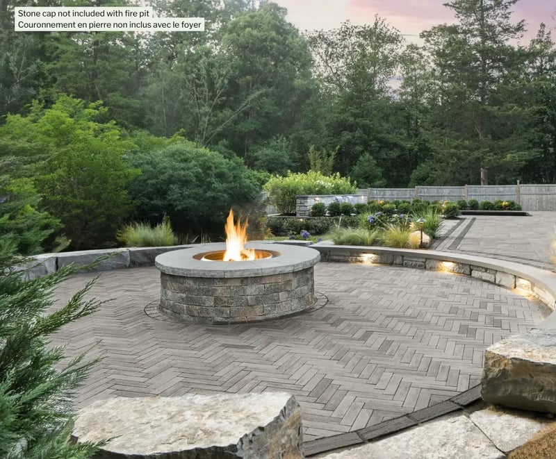VALENCIA FIRE PIT CHAMPLAIN GREY | Techo-Bloc