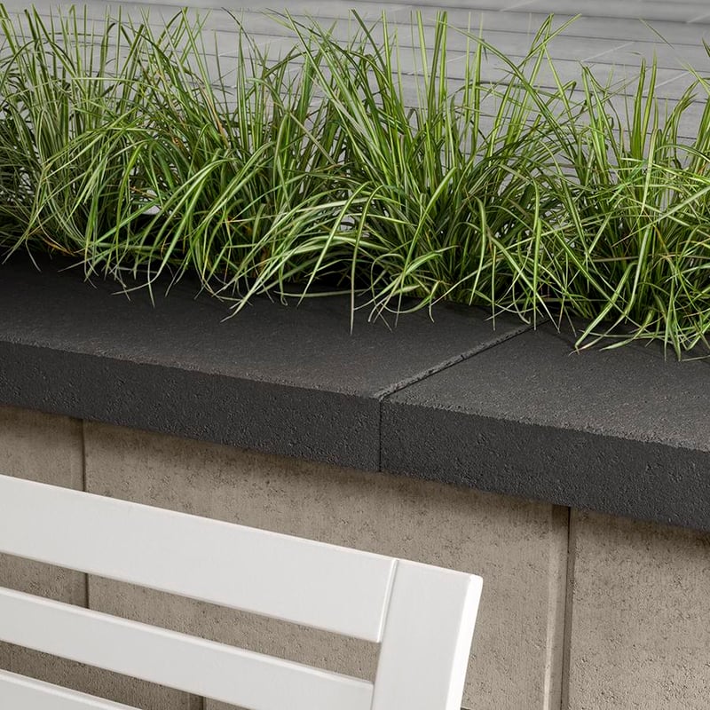 RAFFINATO CAP 14X28 60MM SMOOTH ONYX BLACK | Techo-Bloc