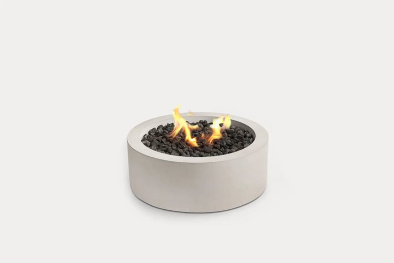 SCULPTURA FIREPIT CIRCLE 40-INCH, SMOOTH, COOL GREY | Techo-Bloc