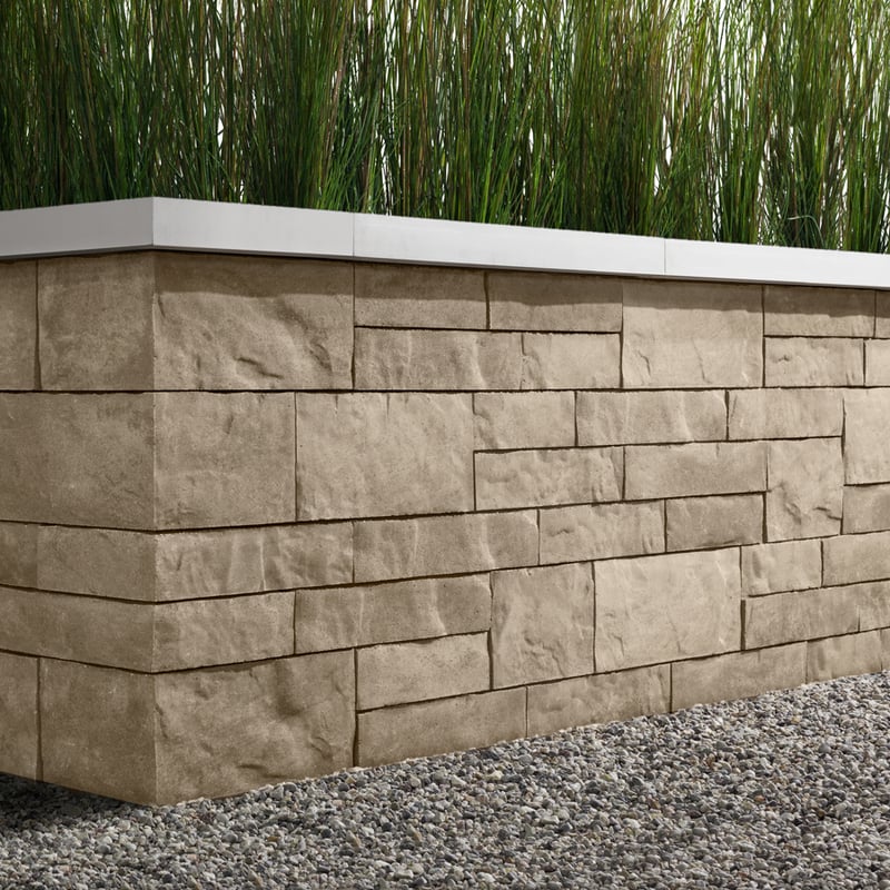 BRANDON 180 MM WALL, SLATE, CAFFE CREMA | Techo-Bloc