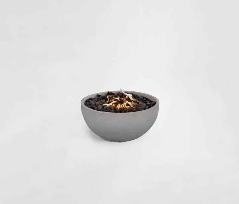 Lumi fire bowl, warm grey | Techo-Bloc