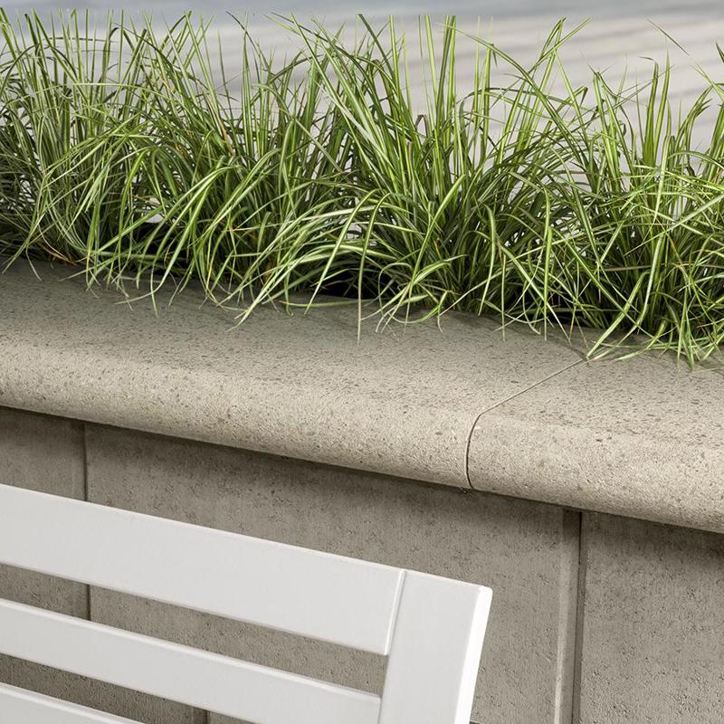 BULLNOSE GRANDE CAP, GRINDED, BEIGE CREAM | Techo-Bloc